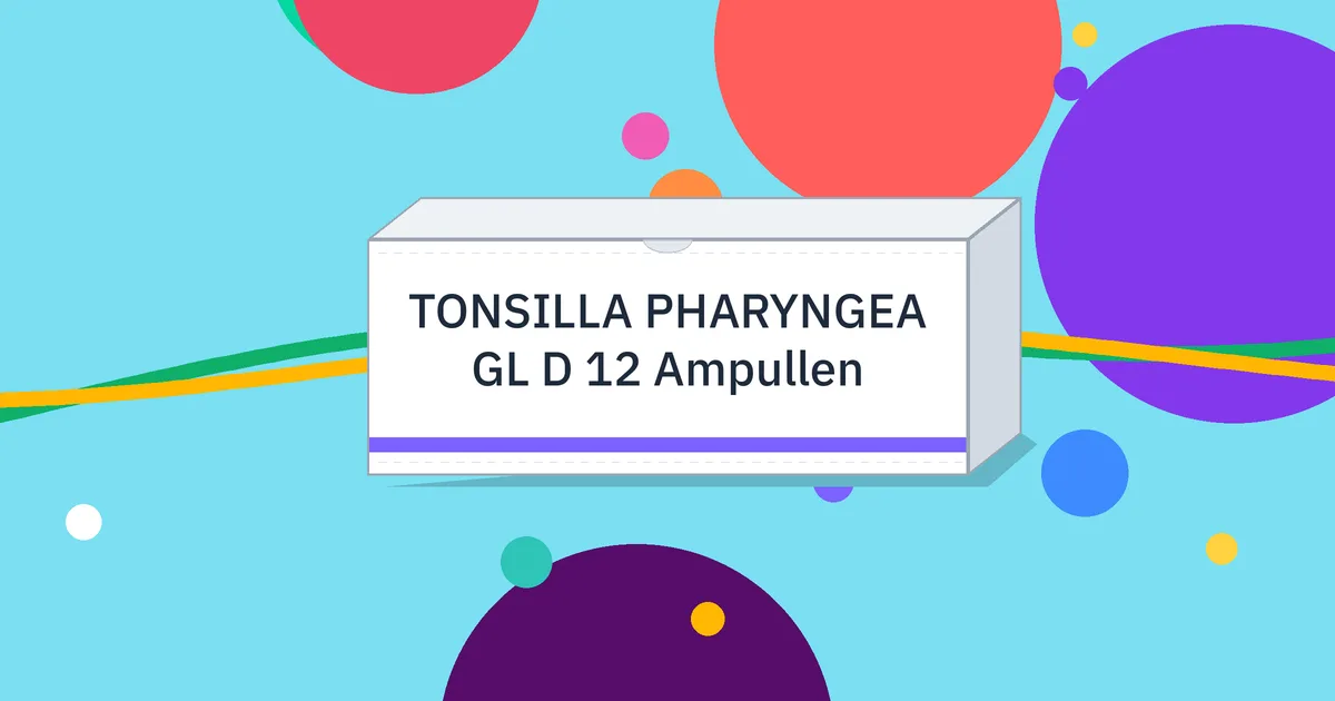 Symbolbild: Packung mit der Aufschrift TONSILLA PHARYNGEA GL D 12 Ampullen (PZN 03660553) – Verfügbarkeit und Bezug in Apotheken in Frankfurt am Main