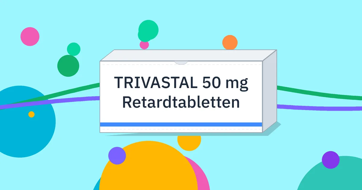Symbolbild: Packung mit der Aufschrift TRIVASTAL 50 mg Retardtabletten (PZN 11646277) – Verfügbarkeit und Bezug in Apotheken in Frankfurt am Main