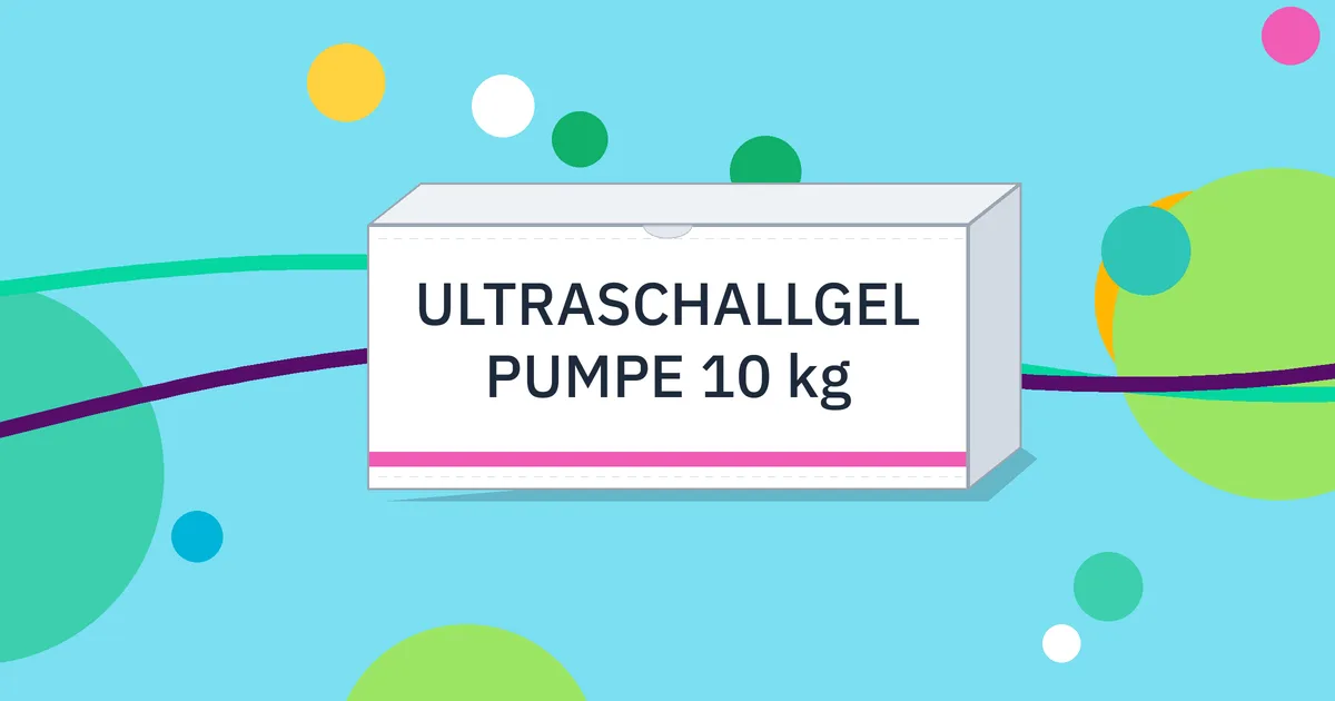 Symbolbild: Packung mit der Aufschrift ULTRASCHALLGEL PUMPE 10 kg (PZN 04491271) – Verfügbarkeit und Bezug in Apotheken in Frankfurt am Main