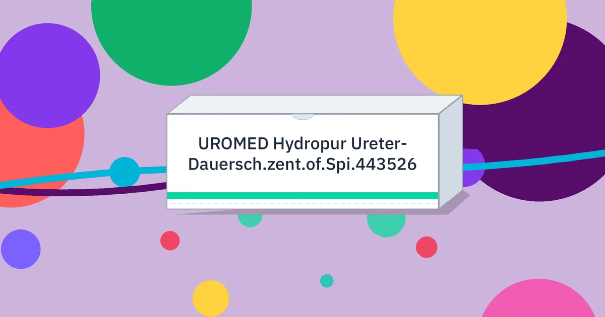 Symbolbild: Packung mit der Aufschrift UROMED Hydropur Ureter-Dauersch.zent.of.Spi.443526 (PZN 11371917) – Verfügbarkeit und Bezug in Apotheken in Frankfurt am Main