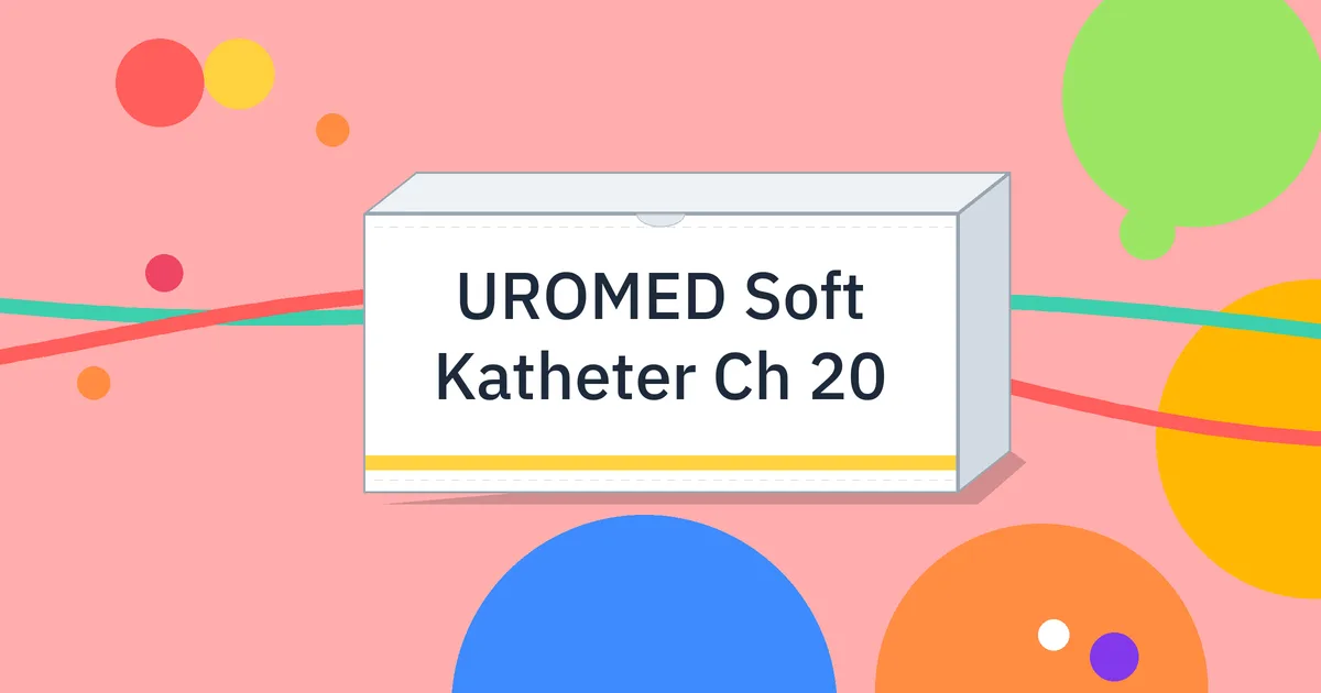 Symbolbild: Packung mit der Aufschrift UROMED Soft Katheter Ch 20 (PZN 04985079) – Verfügbarkeit und Bezug in Apotheken in Frankfurt am Main