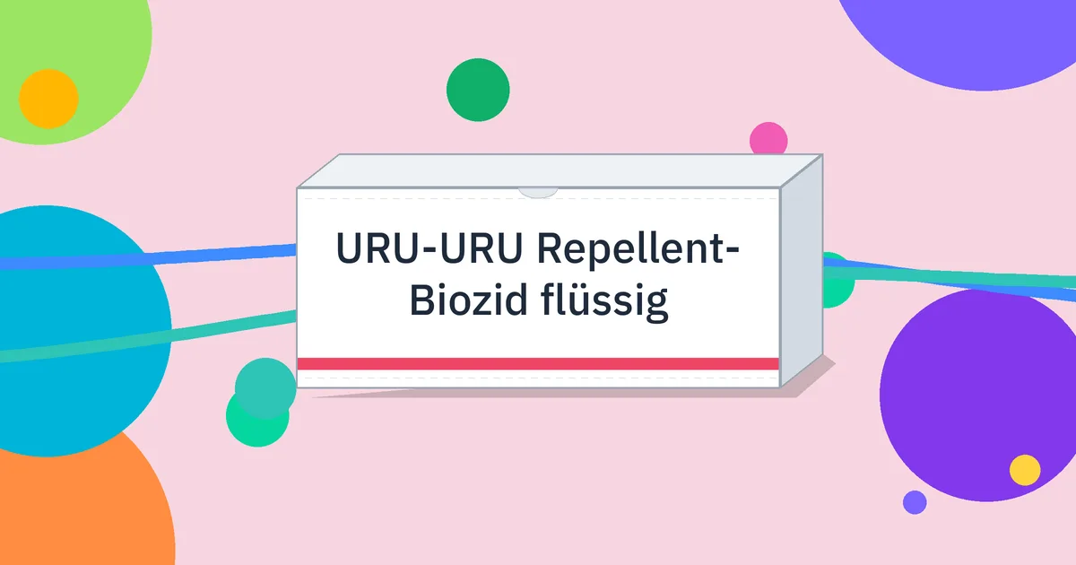 Symbolbild: Packung mit der Aufschrift URU-URU Repellent-Biozid flüssig (PZN 17400519) – Verfügbarkeit und Bezug in Apotheken in Frankfurt am Main