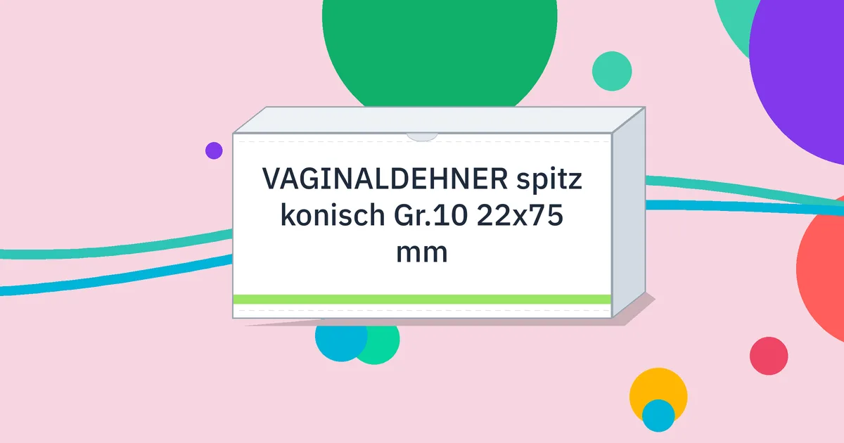 Symbolbild: Packung mit der Aufschrift VAGINALDEHNER spitz konisch Gr.10 22x75 mm (PZN 07322741) – Verfügbarkeit und Bezug in Apotheken in Frankfurt am Main
