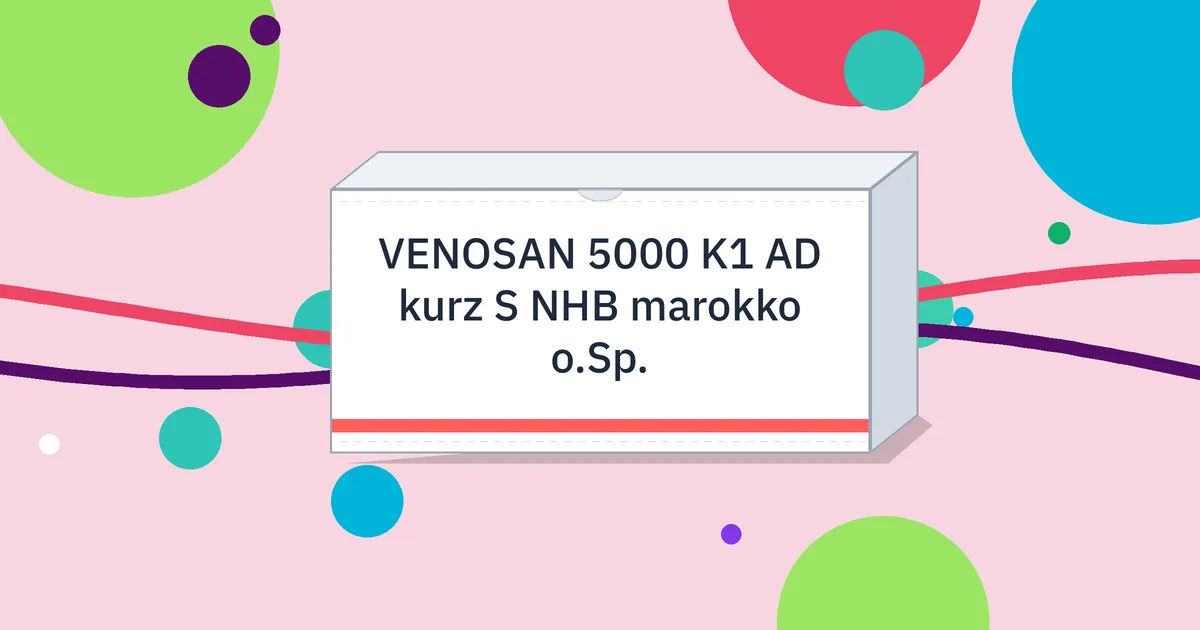 Symbolbild: Packung mit der Aufschrift VENOSAN 5000 K1 AD kurz S NHB marokko o.Sp. (PZN 14431123) – Verfügbarkeit und Bezug in Apotheken in Frankfurt am Main