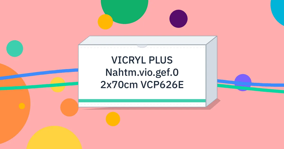 Symbolbild: Packung mit der Aufschrift VICRYL PLUS Nahtm.vio.gef.0 2x70cm VCP626E (PZN 20390397) – Verfügbarkeit und Bezug in Apotheken in Frankfurt am Main