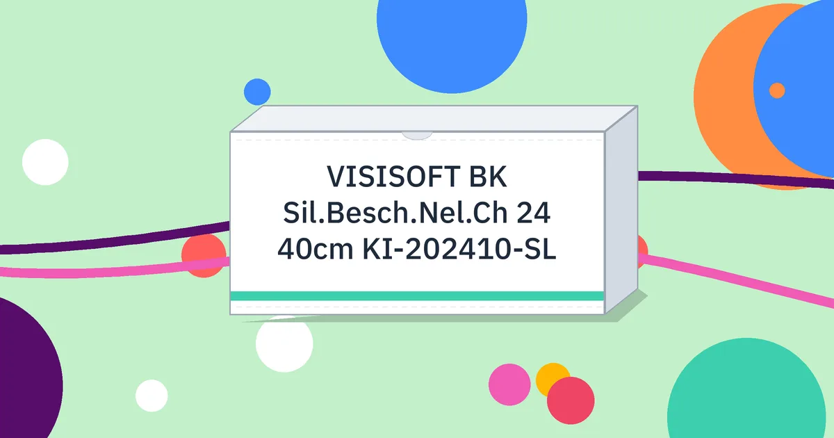 Symbolbild: Packung mit der Aufschrift VISISOFT BK Sil.Besch.Nel.Ch 24 40cm KI-202410-SL (PZN 18407417) – Verfügbarkeit und Bezug in Apotheken in Frankfurt am Main