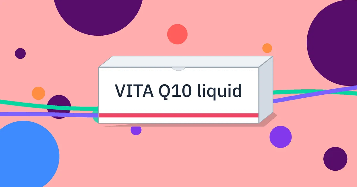 Symbolbild: Packung mit der Aufschrift VITA Q10 liquid (PZN 13928519) – Verfügbarkeit und Bezug in Apotheken in Frankfurt am Main