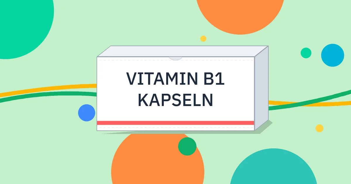 Symbolbild: Packung mit der Aufschrift VITAMIN B1 KAPSELN (PZN 10097897) – Verfügbarkeit und Bezug in Apotheken in Frankfurt am Main