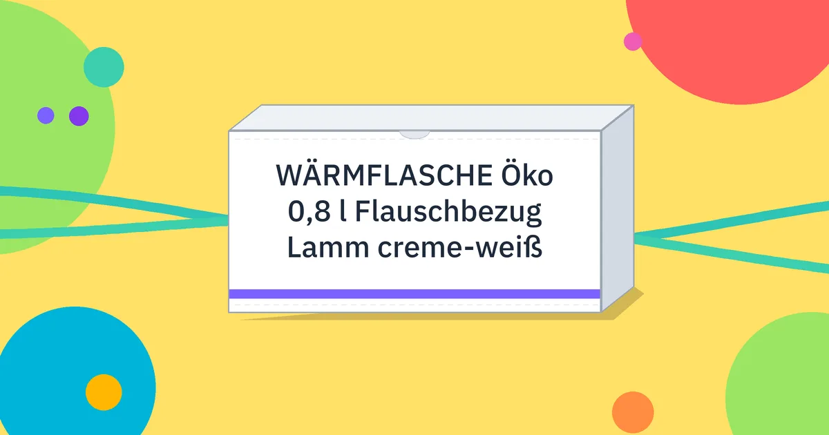 Symbolbild: Packung mit der Aufschrift WÄRMFLASCHE Öko 0,8 l Flauschbezug Lamm creme-weiß (PZN 13836881) – Verfügbarkeit und Bezug in Apotheken in Frankfurt am Main