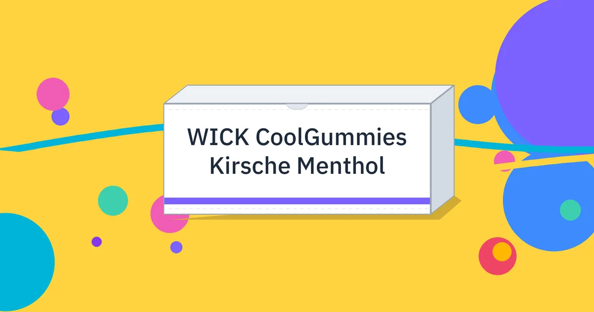 Symbolbild: Packung mit der Aufschrift WICK CoolGummies Kirsche Menthol (PZN 18214569) – Verfügbarkeit und Bezug in Apotheken in Frankfurt am Main