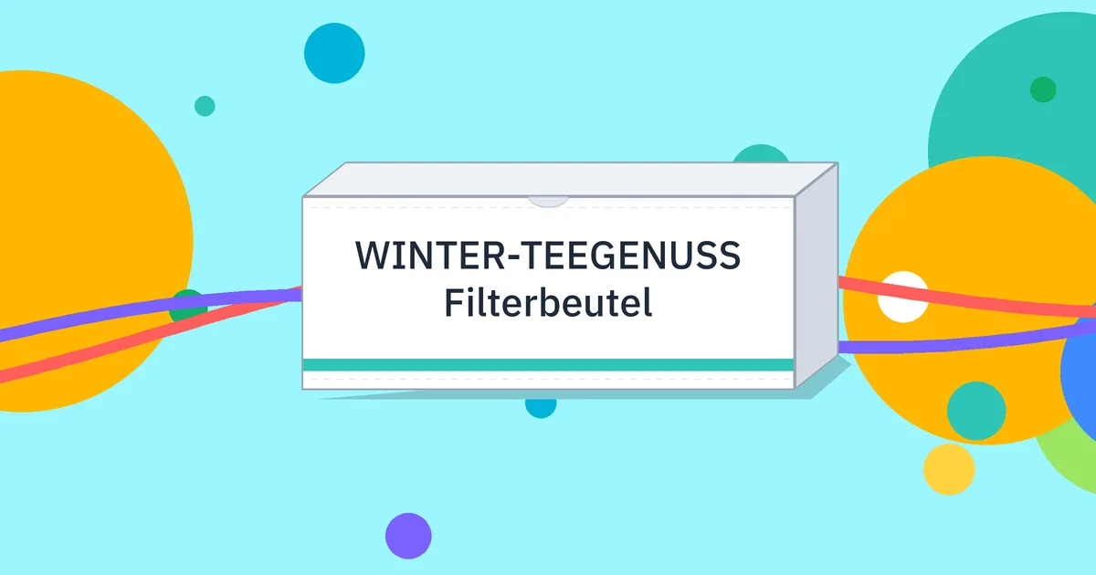 Symbolbild: Packung mit der Aufschrift WINTER-TEEGENUSS Filterbeutel (PZN 05466683) – Verfügbarkeit und Bezug in Apotheken in Frankfurt am Main