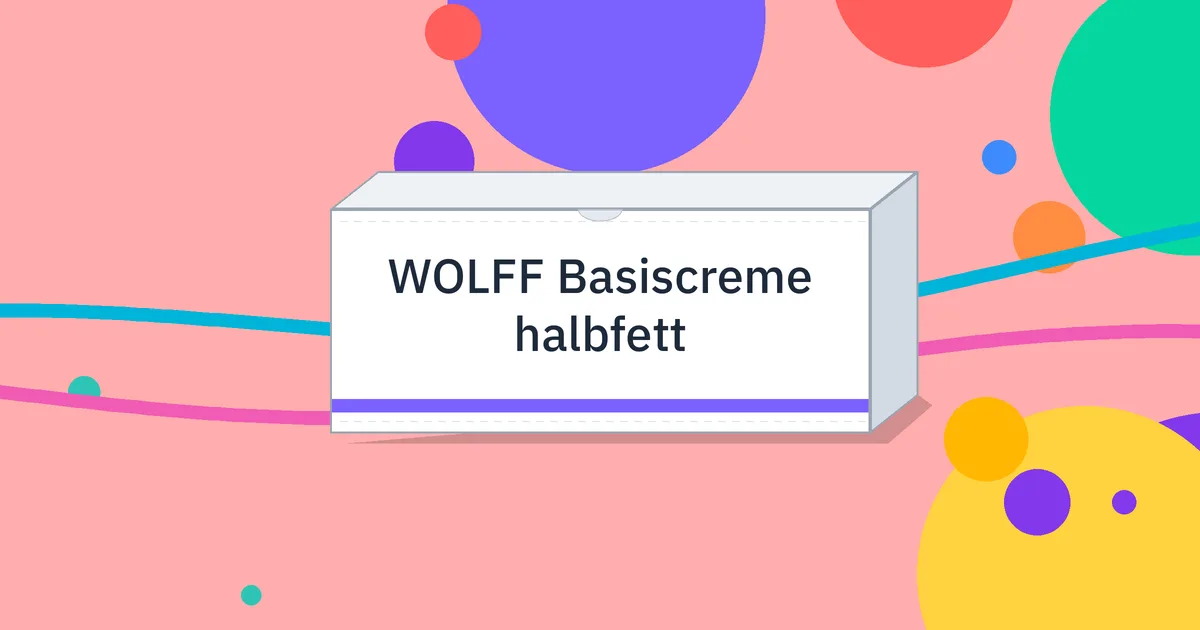 Symbolbild: Packung mit der Aufschrift WOLFF Basiscreme halbfett (PZN 09755786) – Verfügbarkeit und Bezug in Apotheken in Frankfurt am Main