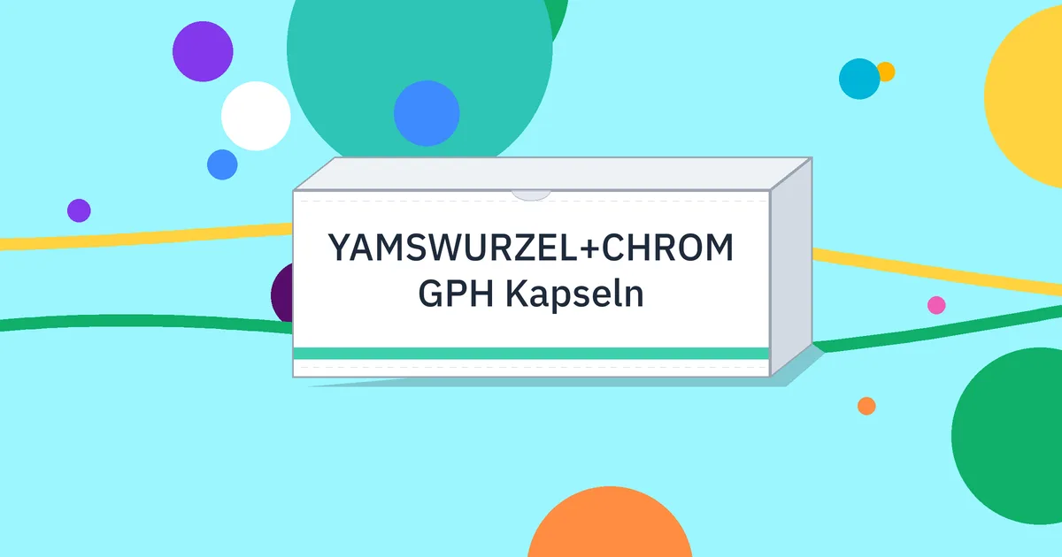 Symbolbild: Packung mit der Aufschrift YAMSWURZEL+CHROM GPH Kapseln (PZN 04131696) – Verfügbarkeit und Bezug in Apotheken in Frankfurt am Main