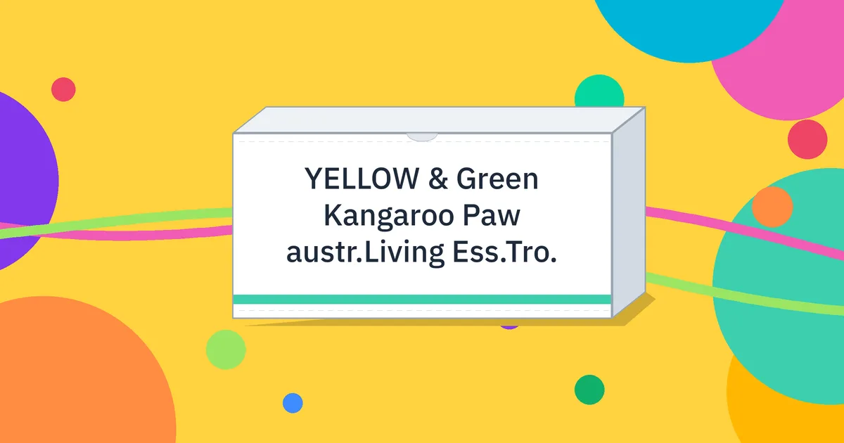 Symbolbild: Packung mit der Aufschrift YELLOW & Green Kangaroo Paw austr.Living Ess.Tro. (PZN 05012048) – Verfügbarkeit und Bezug in Apotheken in Frankfurt am Main