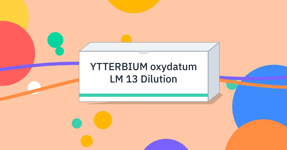 Symbolbild: Packung mit der Aufschrift YTTERBIUM oxydatum LM 13 Dilution (PZN 13286908) – Verfügbarkeit und Bezug in Apotheken in Frankfurt am Main