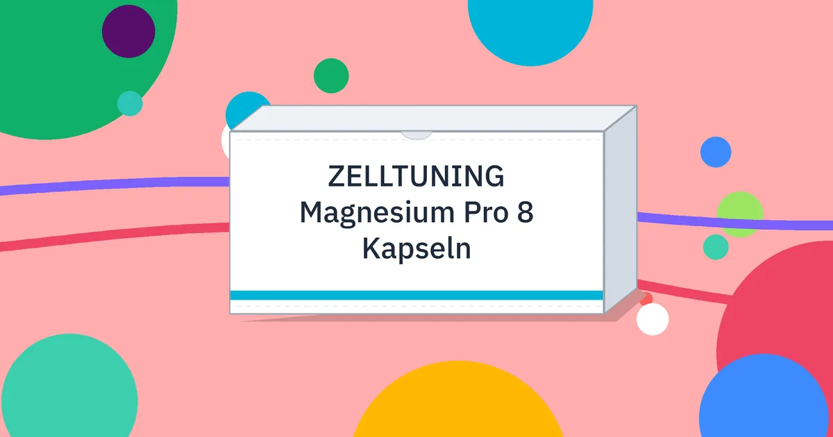 Symbolbild: Packung mit der Aufschrift ZELLTUNING Magnesium Pro 8 Kapseln (PZN 12673253) – Verfügbarkeit und Bezug in Apotheken in Frankfurt am Main