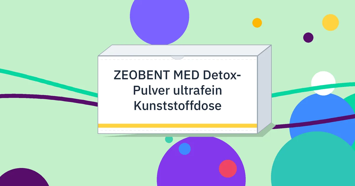 Symbolbild: Packung mit der Aufschrift ZEOBENT MED Detox-Pulver ultrafein Kunststoffdose (PZN 19161243) – Verfügbarkeit und Bezug in Apotheken in Frankfurt am Main