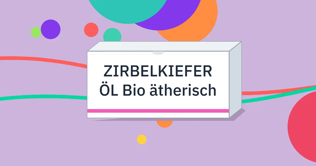 Symbolbild: Packung mit der Aufschrift ZIRBELKIEFER ÖL Bio ätherisch (PZN 04461382) – Verfügbarkeit und Bezug in Apotheken in Frankfurt am Main