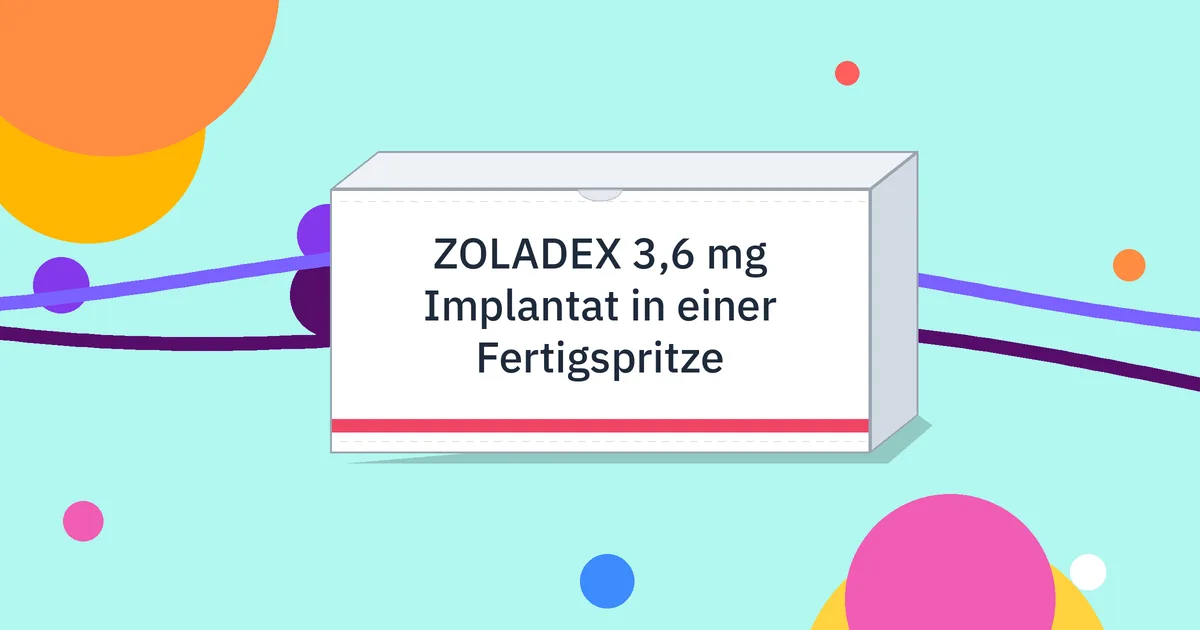 Symbolbild: Packung mit der Aufschrift ZOLADEX 3,6 mg Implantat in einer Fertigspritze (PZN 13359866) – Verfügbarkeit und Bezug in Apotheken in Frankfurt am Main