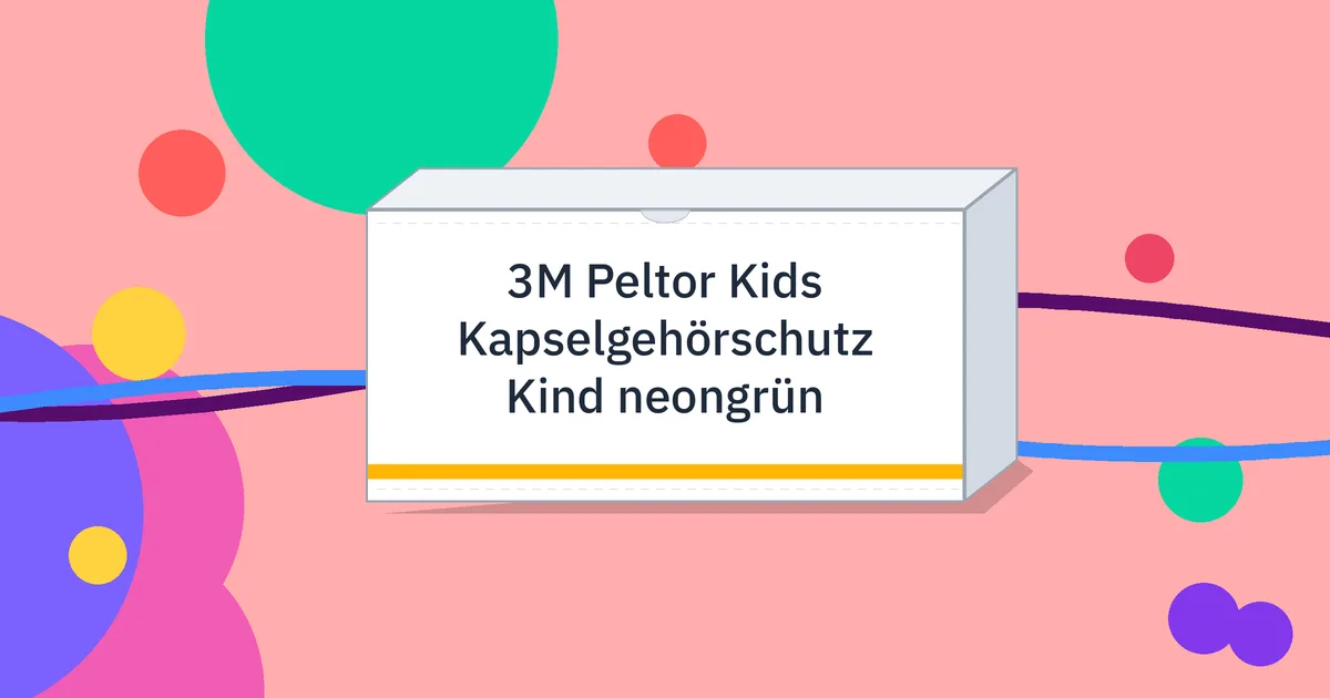 Symbolbild: Packung mit der Aufschrift 3M Peltor Kids Kapselgehörschutz Kind neongrün (PZN 16167334) – Verfügbarkeit und Bezug in Apotheken in Frankfurt am Main