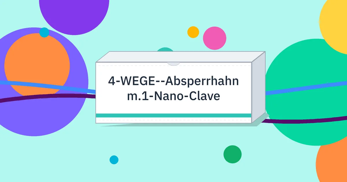 Symbolbild: Packung mit der Aufschrift 4-WEGE--Absperrhahn m.1-Nano-Clave (PZN 19515385) – Verfügbarkeit und Bezug in Apotheken in Frankfurt am Main