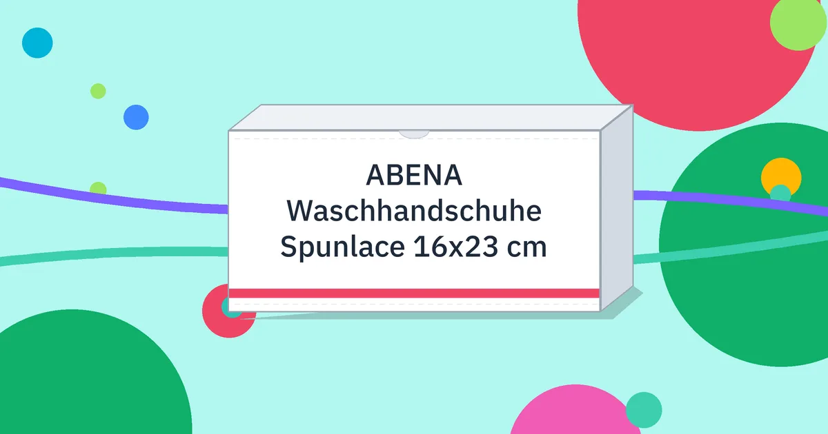 Symbolbild: Packung mit der Aufschrift ABENA Waschhandschuhe Spunlace 16x23 cm (PZN 12422628) – Verfügbarkeit und Bezug in Apotheken in Frankfurt am Main