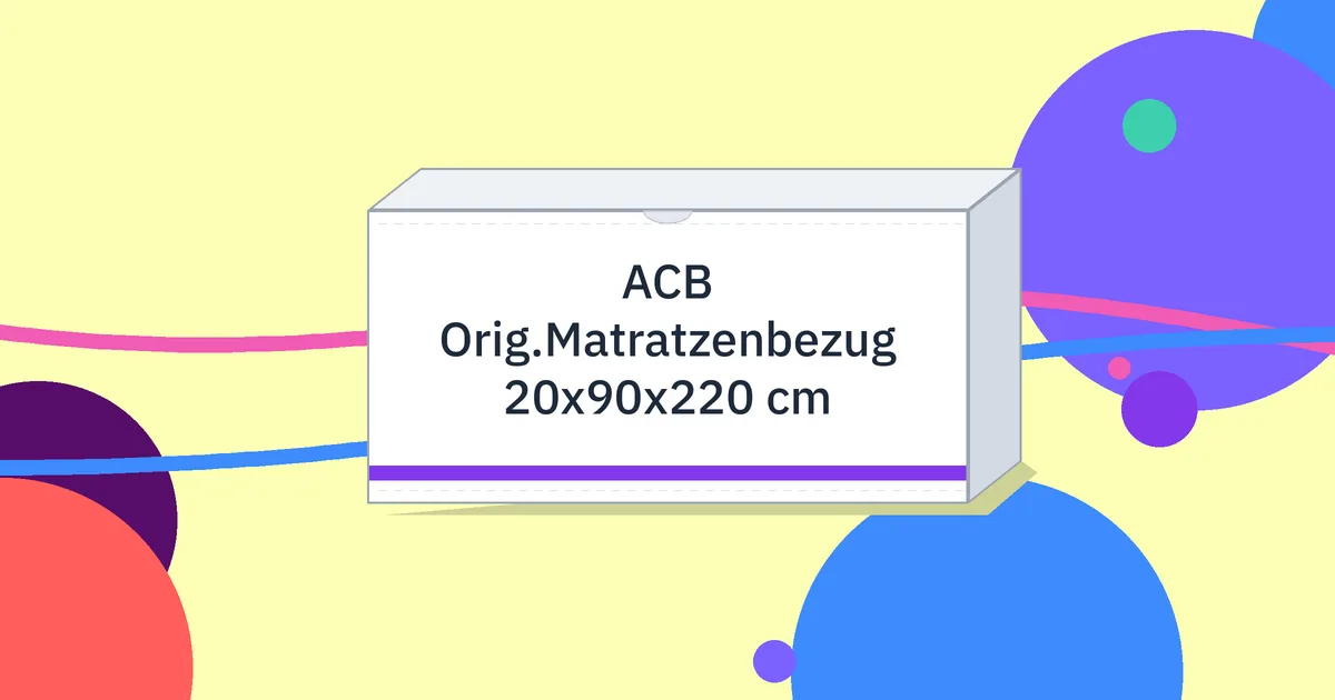 Symbolbild: Packung mit der Aufschrift ACB Orig.Matratzenbezug 20x90x220 cm (PZN 08924560) – Verfügbarkeit und Bezug in Apotheken in Frankfurt am Main