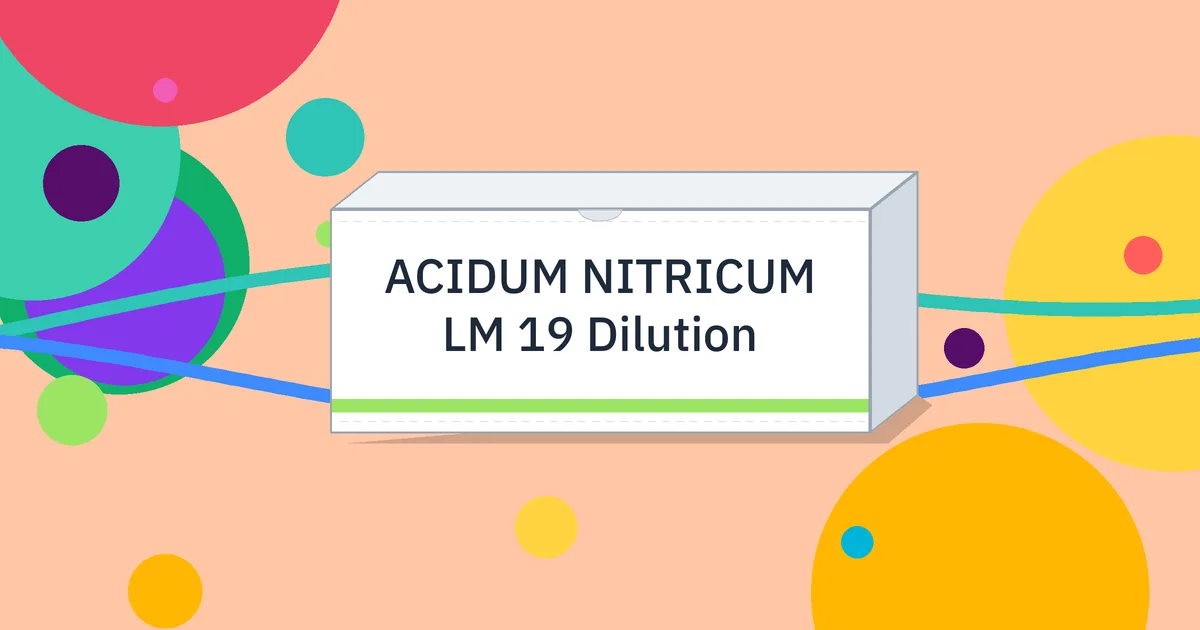 Symbolbild: Packung mit der Aufschrift ACIDUM NITRICUM LM 19 Dilution (PZN 12752857) – Verfügbarkeit und Bezug in Apotheken in Frankfurt am Main