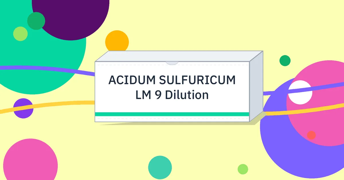 Symbolbild: Packung mit der Aufschrift ACIDUM SULFURICUM LM 9 Dilution (PZN 12753992) – Verfügbarkeit und Bezug in Apotheken in Frankfurt am Main