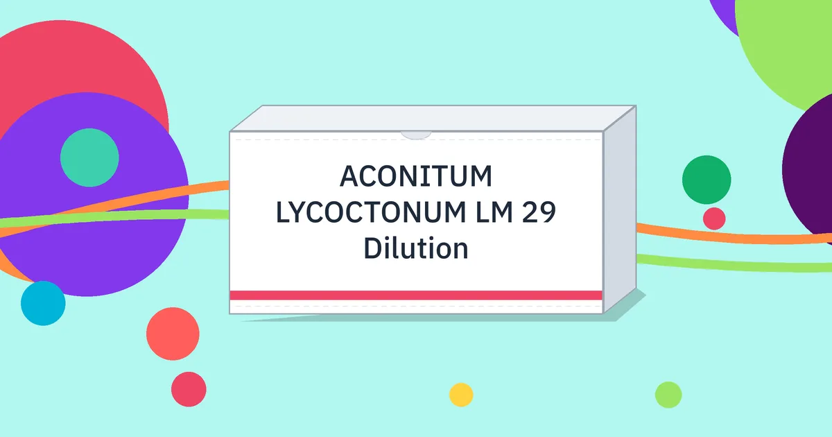 Symbolbild: Packung mit der Aufschrift ACONITUM LYCOCTONUM LM 29 Dilution (PZN 13292056) – Verfügbarkeit und Bezug in Apotheken in Frankfurt am Main