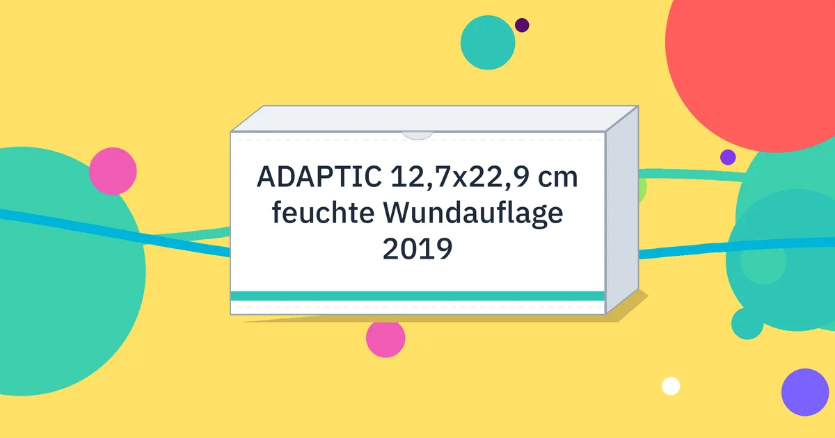 Symbolbild: Packung mit der Aufschrift ADAPTIC 12,7x22,9 cm feuchte Wundauflage 2019 (PZN 06641036) – Verfügbarkeit und Bezug in Apotheken in Frankfurt am Main