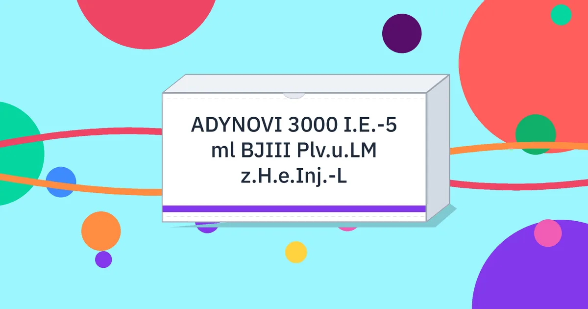 Symbolbild: Packung mit der Aufschrift ADYNOVI 3000 I.E.-5 ml BJIII Plv.u.LM z.H.e.Inj.-L (PZN 17969780) – Verfügbarkeit und Bezug in Apotheken in Frankfurt am Main