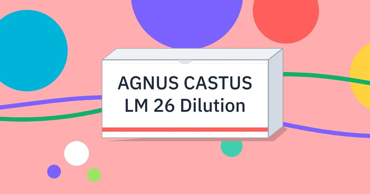 Symbolbild: Packung mit der Aufschrift AGNUS CASTUS LM 26 Dilution (PZN 13305445) – Verfügbarkeit und Bezug in Apotheken in Frankfurt am Main
