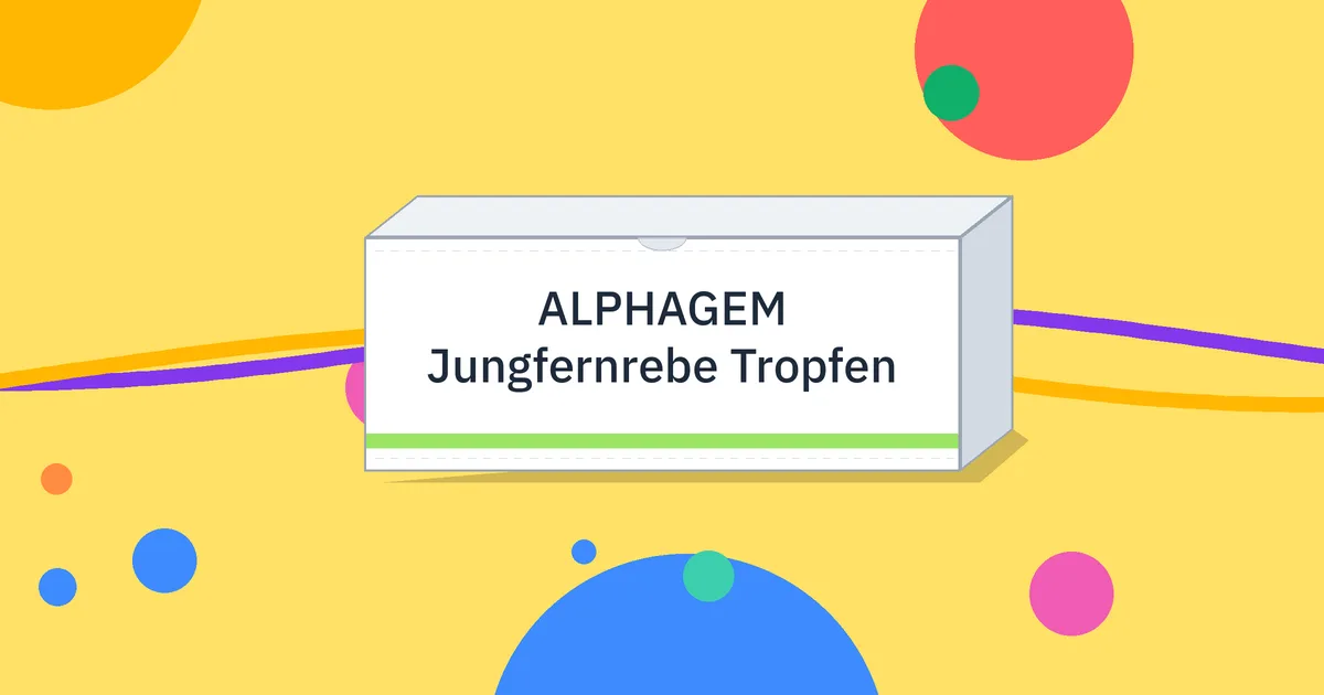 Symbolbild: Packung mit der Aufschrift ALPHAGEM Jungfernrebe Tropfen (PZN 20297924) – Verfügbarkeit und Bezug in Apotheken in Frankfurt am Main