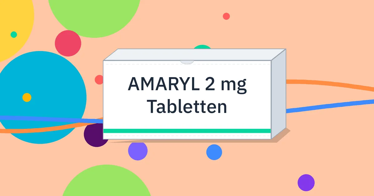Symbolbild: Packung mit der Aufschrift AMARYL 2 mg Tabletten (PZN 03215310) – Verfügbarkeit und Bezug in Apotheken in Frankfurt am Main