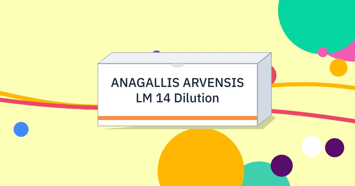 Symbolbild: Packung mit der Aufschrift ANAGALLIS ARVENSIS LM 14 Dilution (PZN 13327895) – Verfügbarkeit und Bezug in Apotheken in Frankfurt am Main