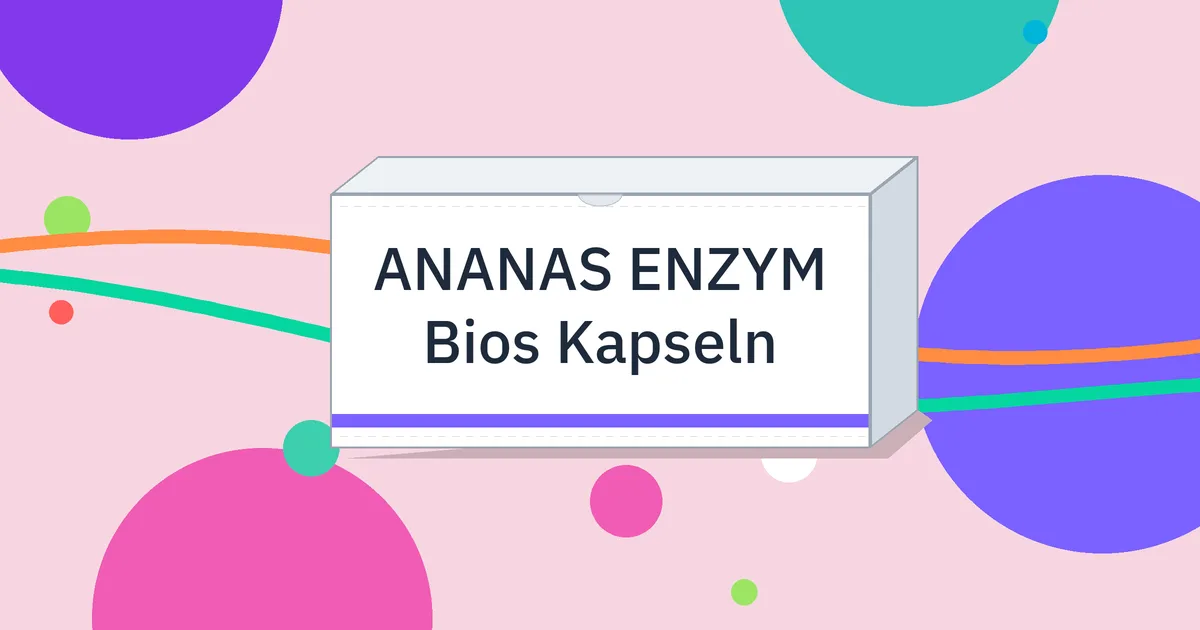 Symbolbild: Packung mit der Aufschrift ANANAS ENZYM Bios Kapseln (PZN 02570428) – Verfügbarkeit und Bezug in Apotheken in Frankfurt am Main