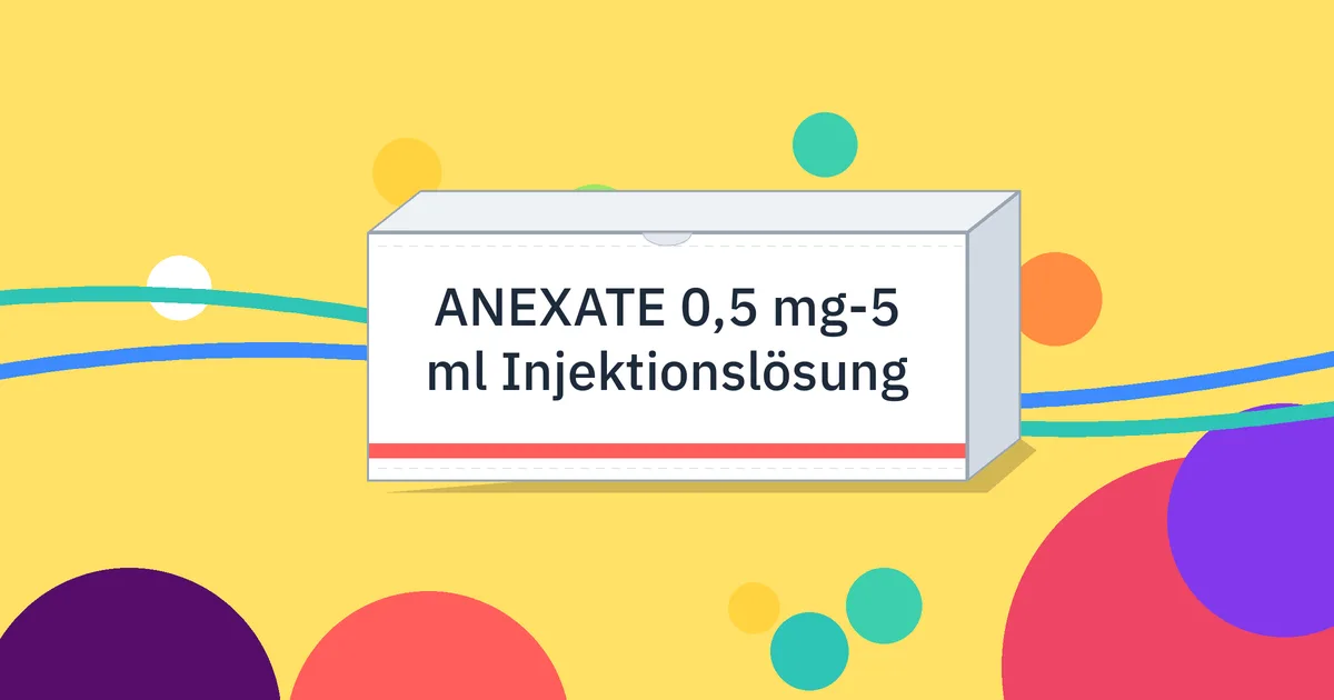 Symbolbild: Packung mit der Aufschrift ANEXATE 0,5 mg-5 ml Injektionslösung (PZN 13167055) – Verfügbarkeit und Bezug in Apotheken in Frankfurt am Main