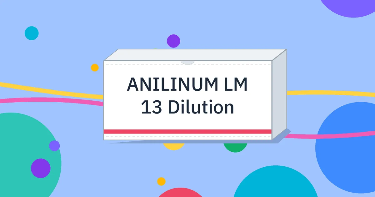 Symbolbild: Packung mit der Aufschrift ANILINUM LM 13 Dilution (PZN 12762413) – Verfügbarkeit und Bezug in Apotheken in Frankfurt am Main