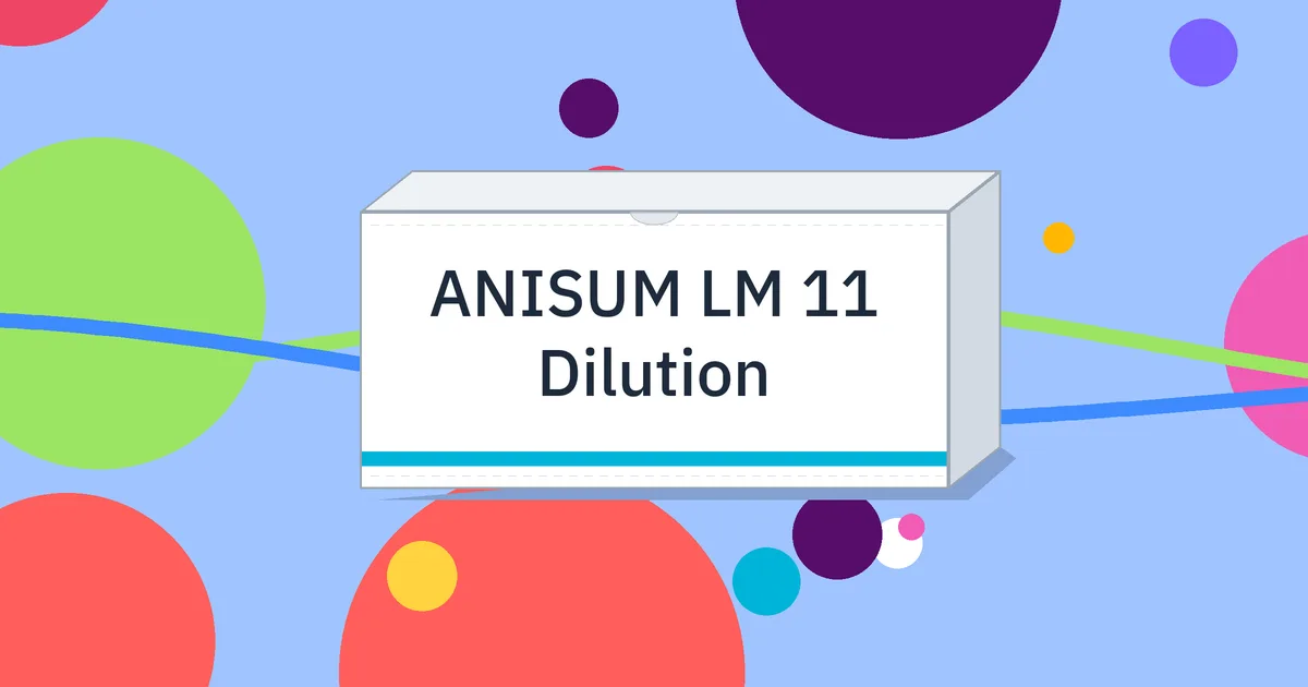 Symbolbild: Packung mit der Aufschrift ANISUM LM 11 Dilution (PZN 12762844) – Verfügbarkeit und Bezug in Apotheken in Frankfurt am Main