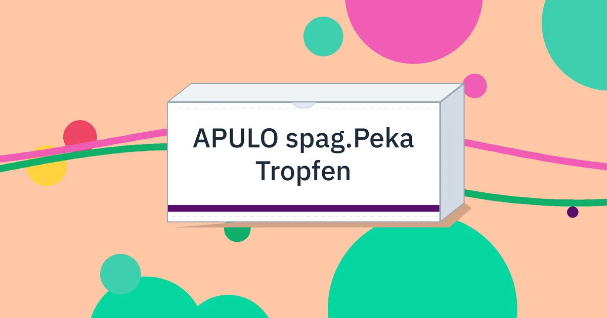 Symbolbild: Packung mit der Aufschrift APULO spag.Peka Tropfen (PZN 02738632) – Verfügbarkeit und Bezug in Apotheken in Frankfurt am Main