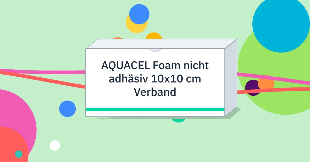 Symbolbild: Packung mit der Aufschrift AQUACEL Foam nicht adhäsiv 10x10 cm Verband (PZN 17399911) – Verfügbarkeit und Bezug in Apotheken in Frankfurt am Main