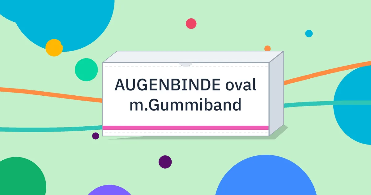 Symbolbild: Packung mit der Aufschrift AUGENBINDE oval m.Gummiband (PZN 03159267) – Verfügbarkeit und Bezug in Apotheken in Frankfurt am Main