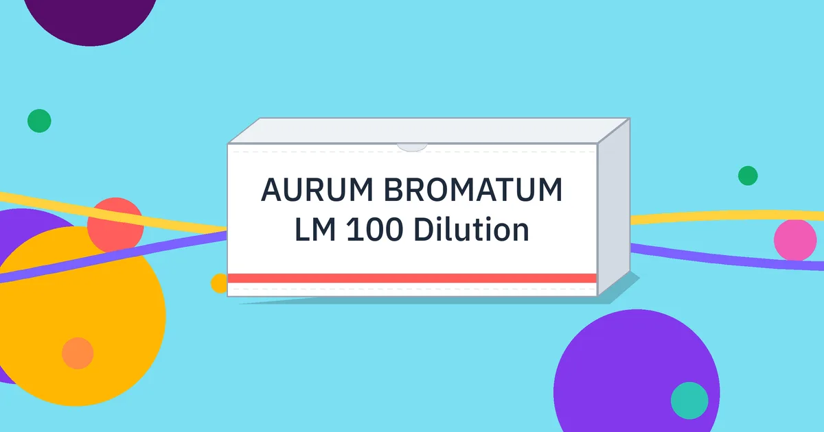 Symbolbild: Packung mit der Aufschrift AURUM BROMATUM LM 100 Dilution (PZN 12784047) – Verfügbarkeit und Bezug in Apotheken in Frankfurt am Main