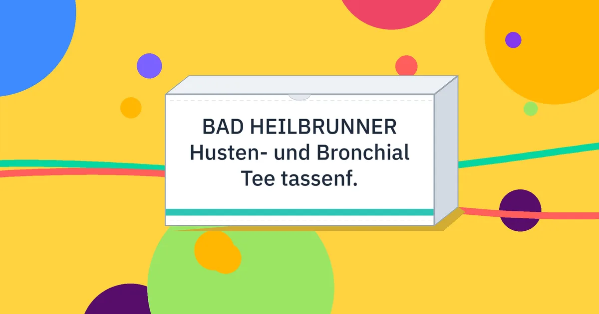 Symbolbild: Packung mit der Aufschrift BAD HEILBRUNNER Husten- und Bronchial Tee tassenf. (PZN 16334080) – Verfügbarkeit und Bezug in Apotheken in Frankfurt am Main