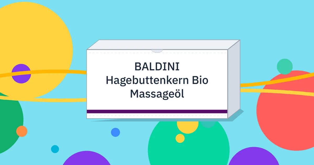 Symbolbild: Packung mit der Aufschrift BALDINI Hagebuttenkern Bio Massageöl (PZN 12894907) – Verfügbarkeit und Bezug in Apotheken in Frankfurt am Main