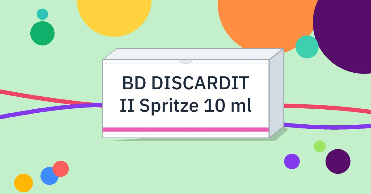 Symbolbild: Packung mit der Aufschrift BD DISCARDIT II Spritze 10 ml (PZN 06796833) – Verfügbarkeit und Bezug in Apotheken in Frankfurt am Main