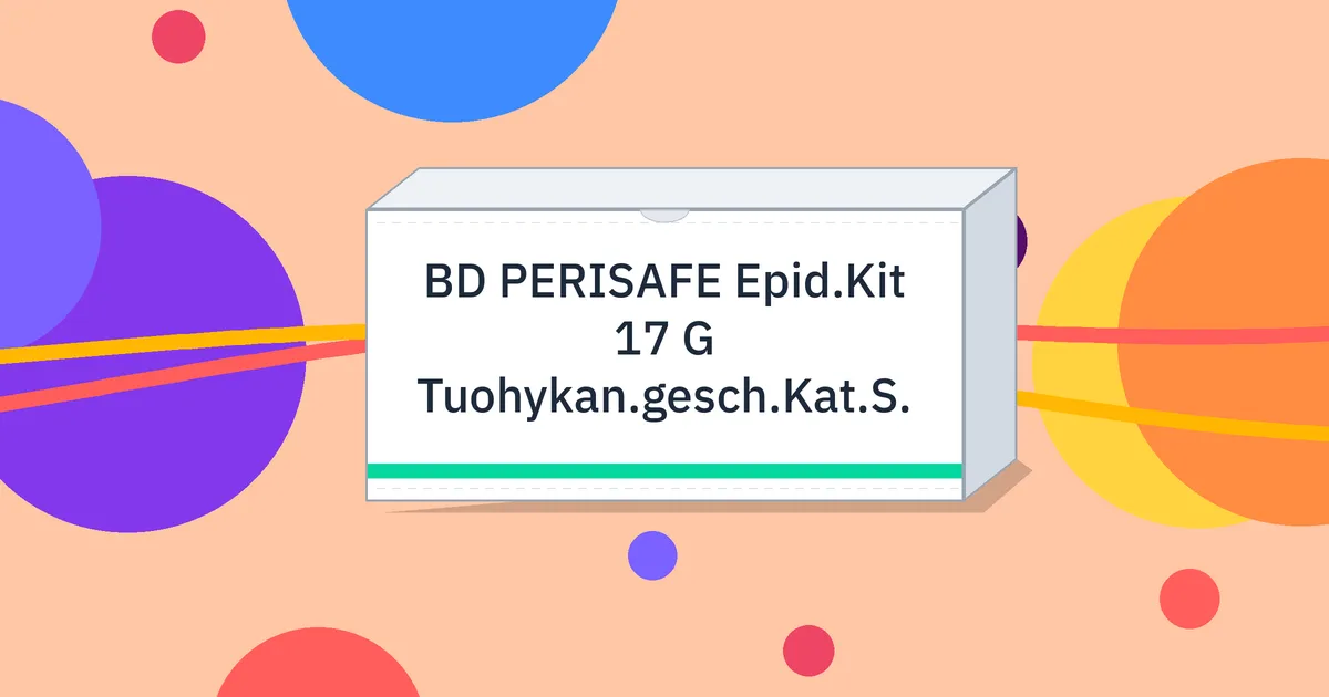Symbolbild: Packung mit der Aufschrift BD PERISAFE Epid.Kit 17 G Tuohykan.gesch.Kat.S. (PZN 07664447) – Verfügbarkeit und Bezug in Apotheken in Frankfurt am Main