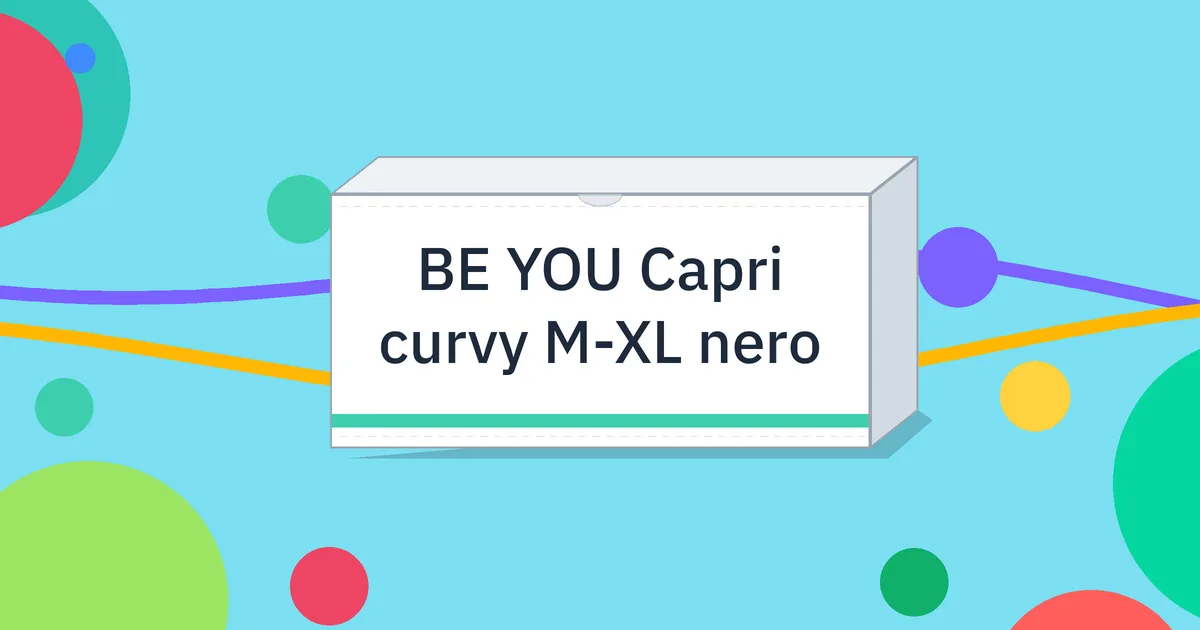 Symbolbild: Packung mit der Aufschrift BE YOU Capri curvy M-XL nero (PZN 19722150) – Verfügbarkeit und Bezug in Apotheken in Frankfurt am Main