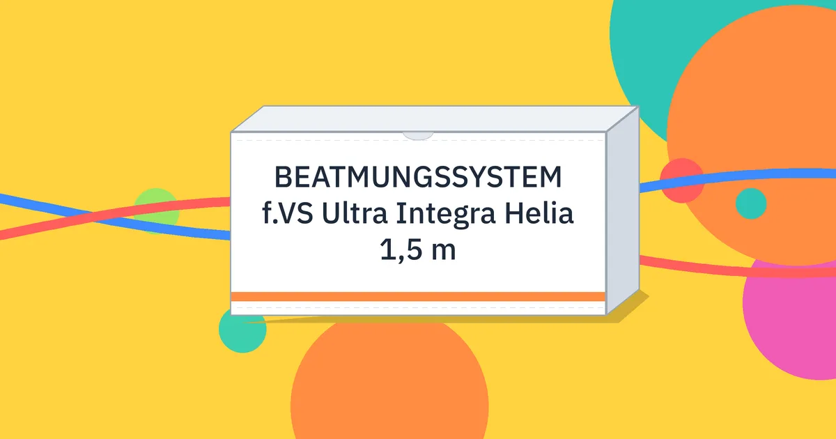Symbolbild: Packung mit der Aufschrift BEATMUNGSSYSTEM f.VS Ultra Integra Helia 1,5 m (PZN 00471188) – Verfügbarkeit und Bezug in Apotheken in Frankfurt am Main